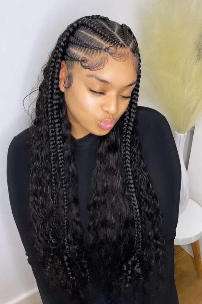 25 Braids in Front Weave in Back - Stylish Hair Ideas