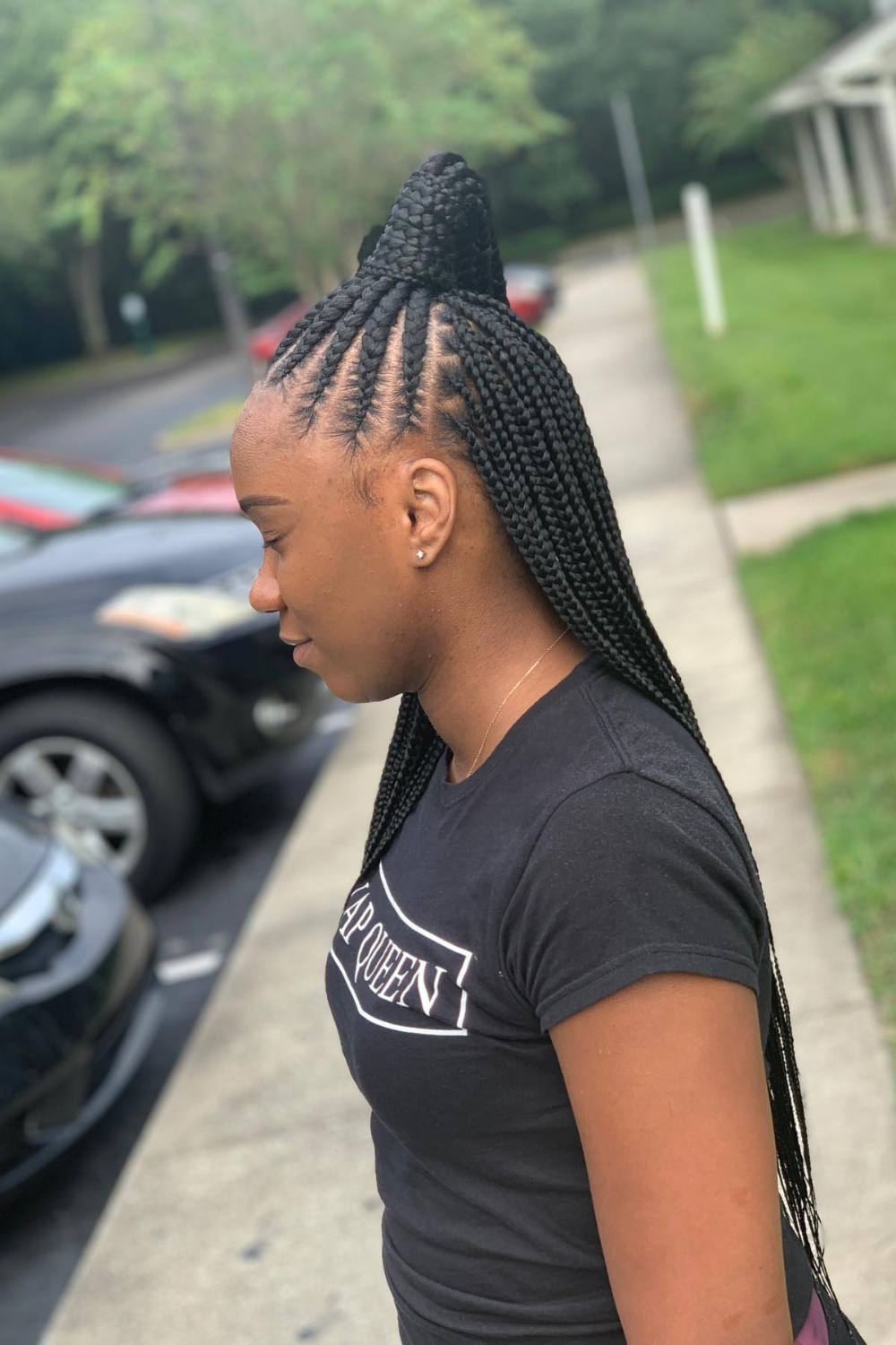 25 Braids in Front Weave in Back - Stylish Hair Ideas