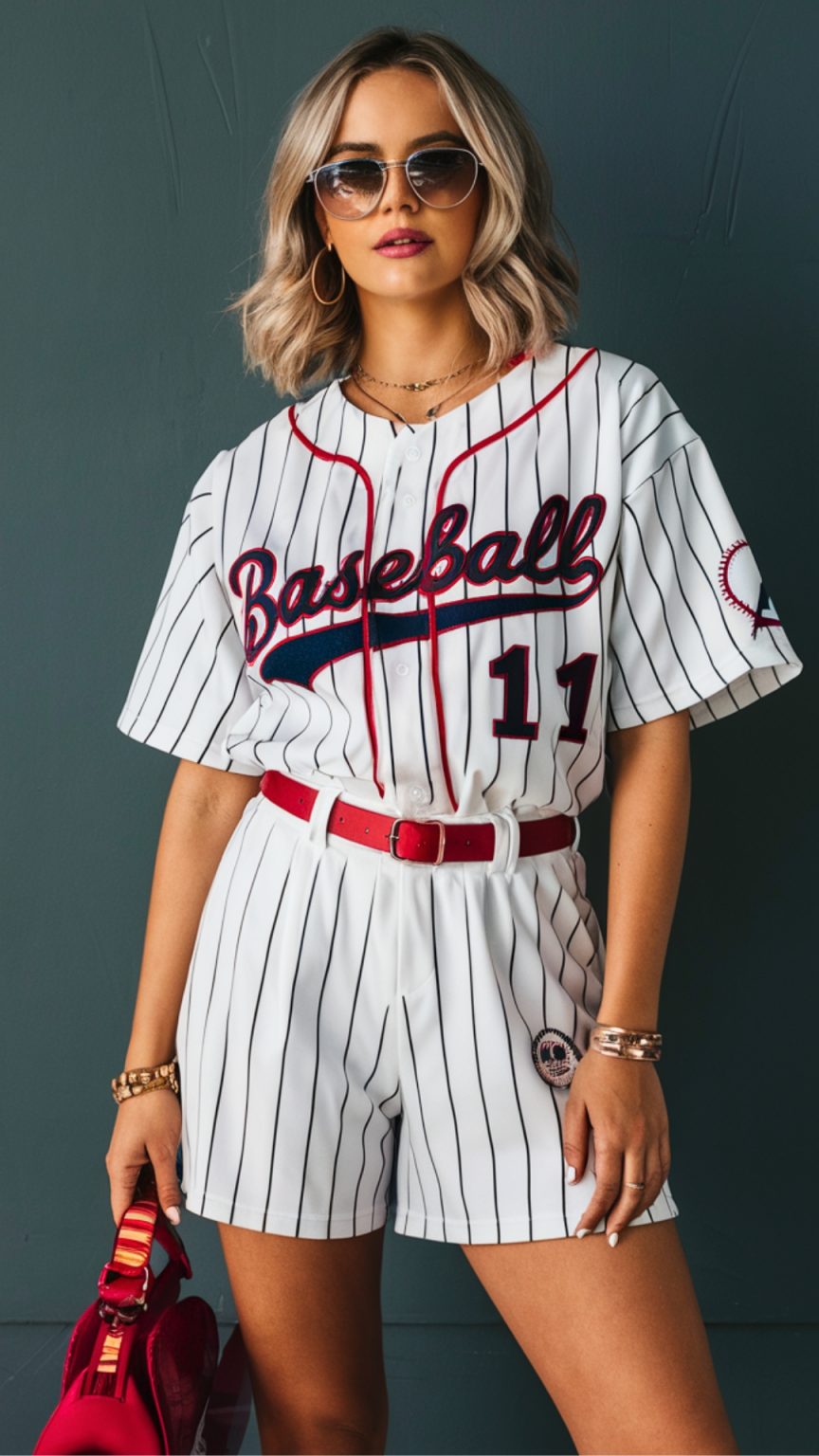 17 Must Try Baseball Outfits Ideas for Women - Stylish Hair Ideas
