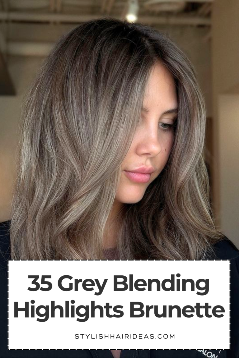 35 Grey Blending Highlights Brunette - Stylish Hair Ideas