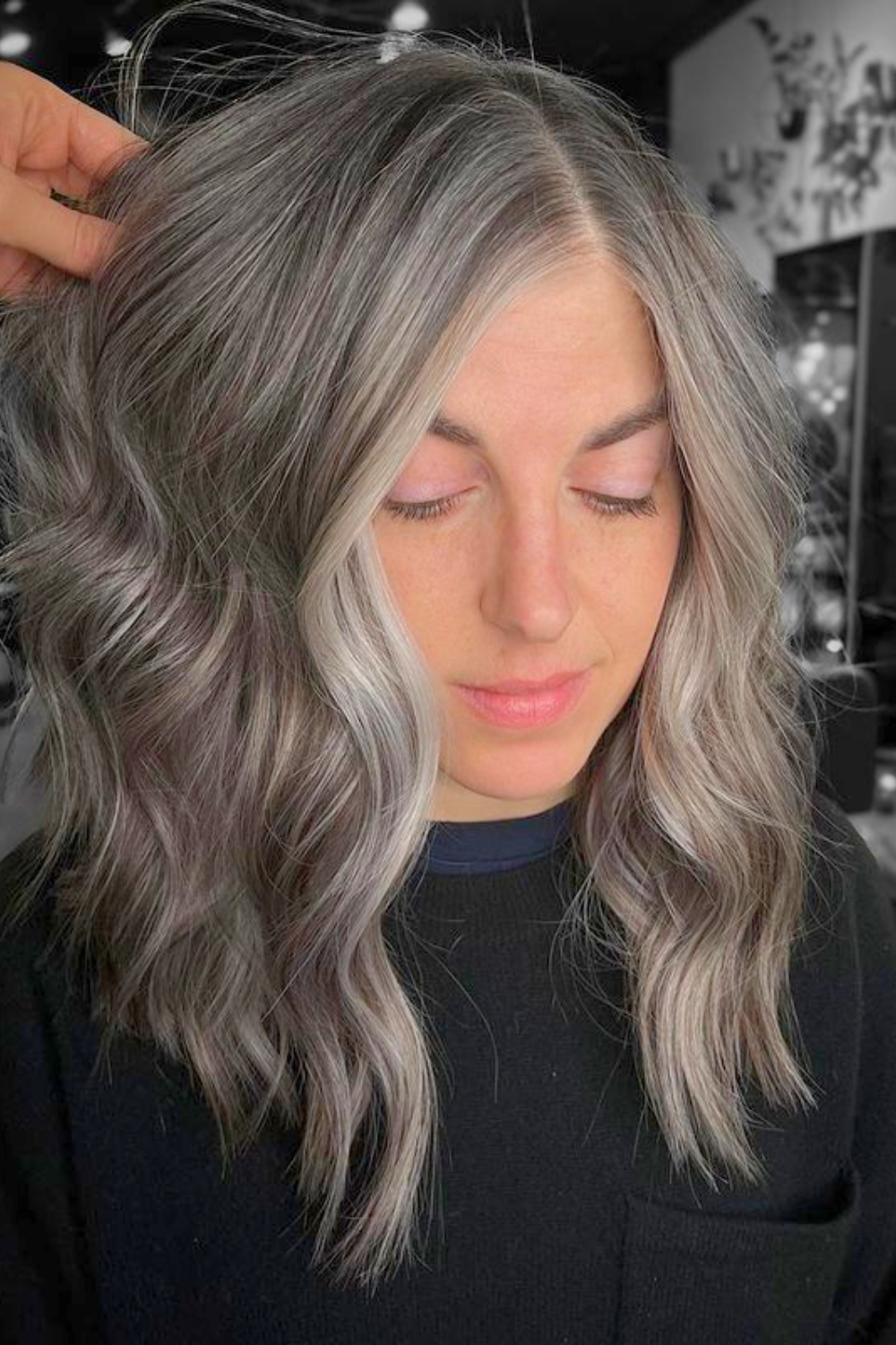 35 Grey Blending Highlights Brunette - Stylish Hair Ideas