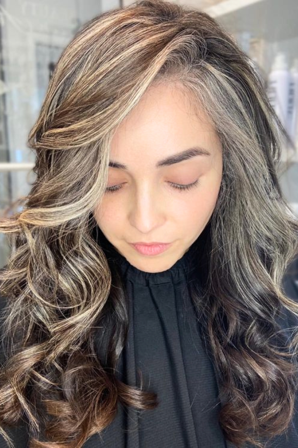 35 Grey Blending Highlights Brunette - Stylish Hair Ideas