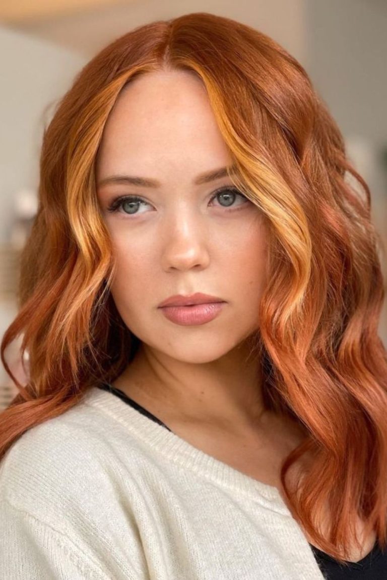 30 Cowboy Copper Hair with Blonde Money Pieces - Stylish Hair Ideas