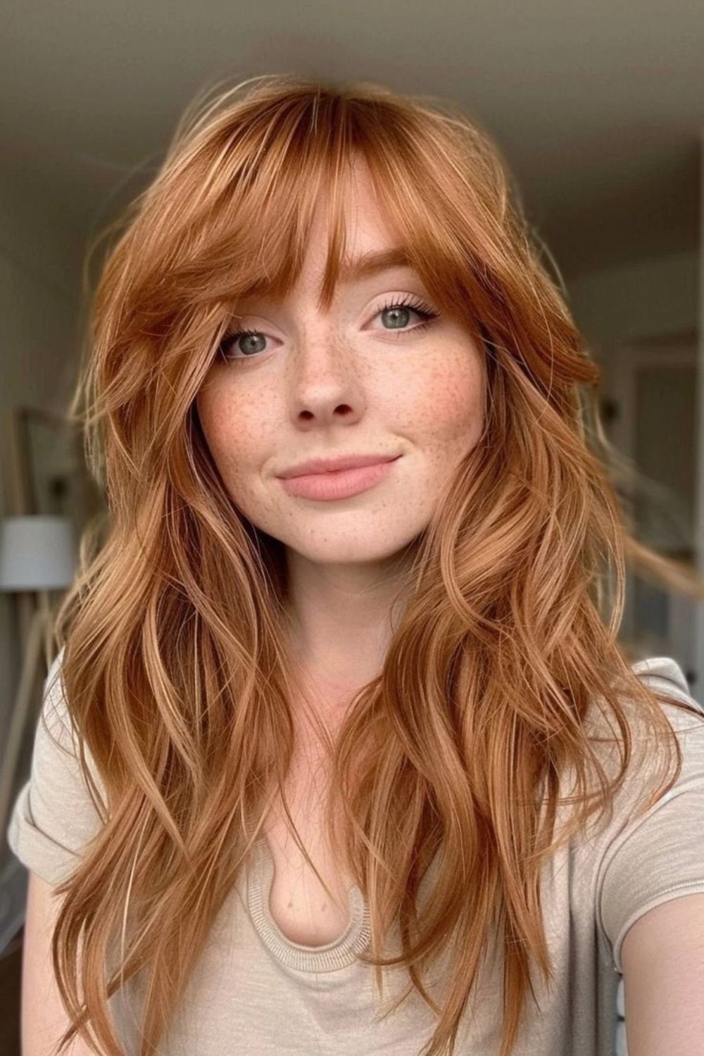 30 Cowboy Copper Hair with Blonde Money Pieces - Stylish Hair Ideas