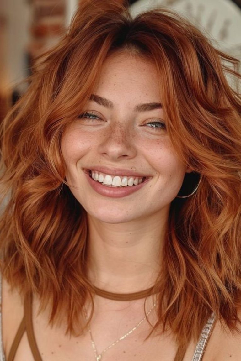 30 Cowboy Copper Hair with Blonde Money Pieces - Stylish Hair Ideas