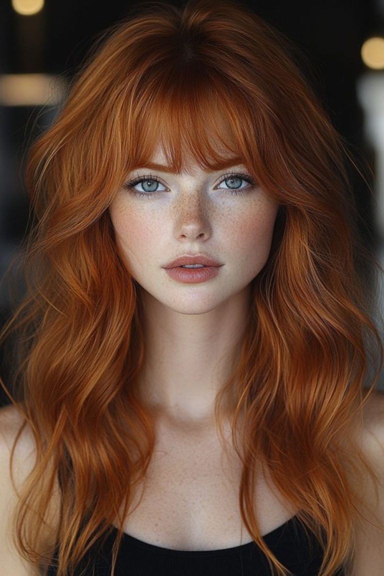 30 Cowboy Copper Hair with Blonde Money Pieces - Stylish Hair Ideas