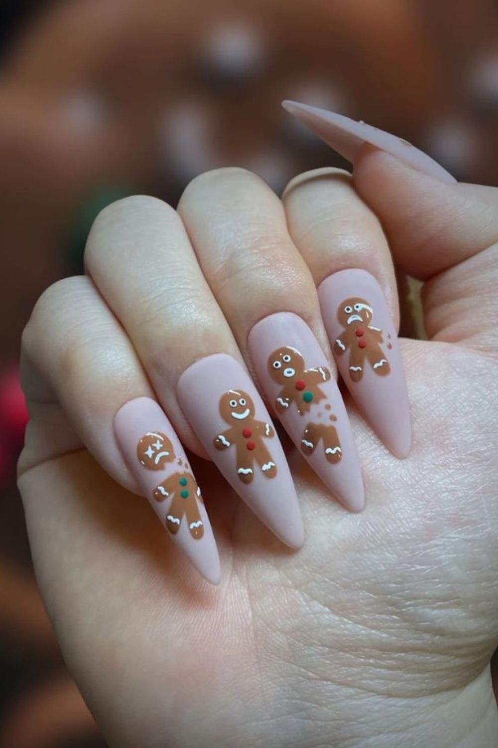 28 Beautiful Gingerbread Nails - Stylish Hair Ideas