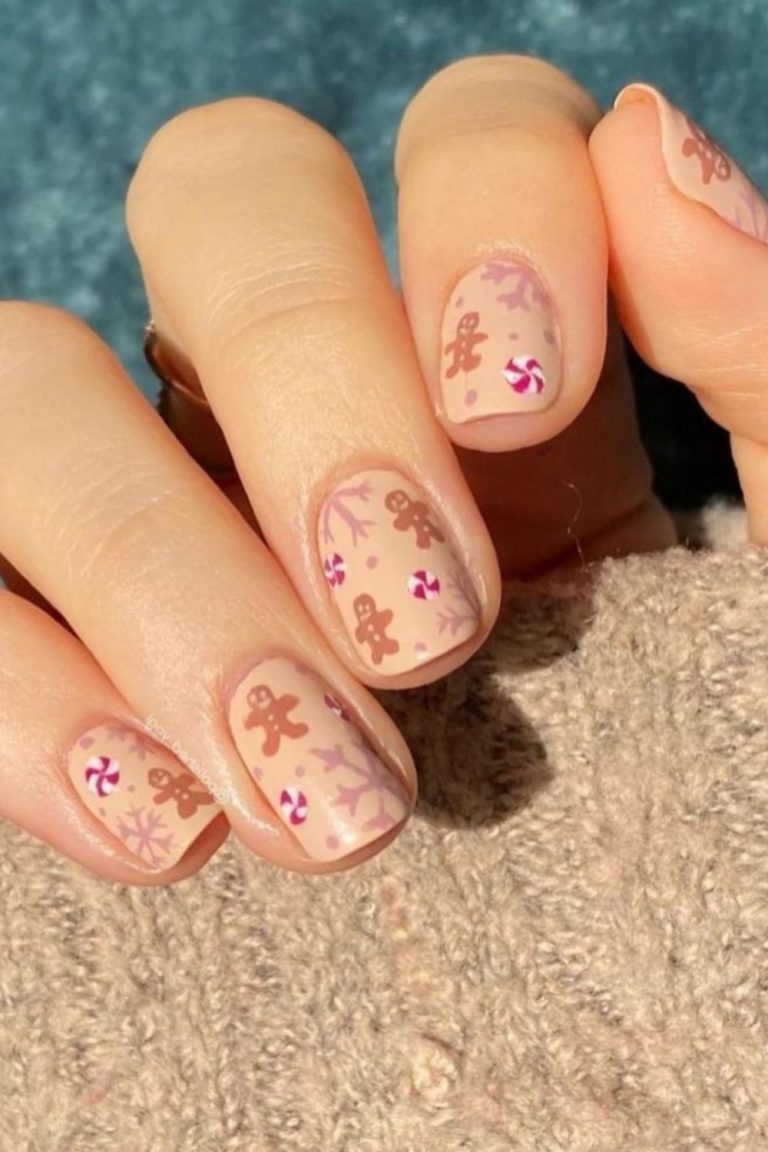 28 Beautiful Gingerbread Nails - Stylish Hair Ideas