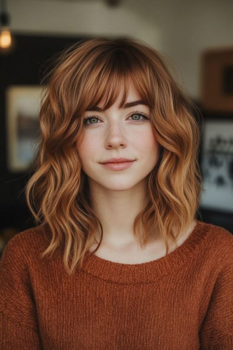 27 Best Lob Haircut with Bangs - Stylish Hair Ideas