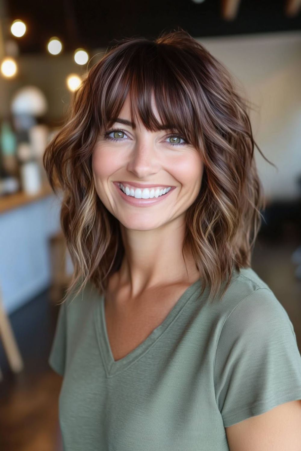 27 Best Lob Haircut with Bangs - Stylish Hair Ideas