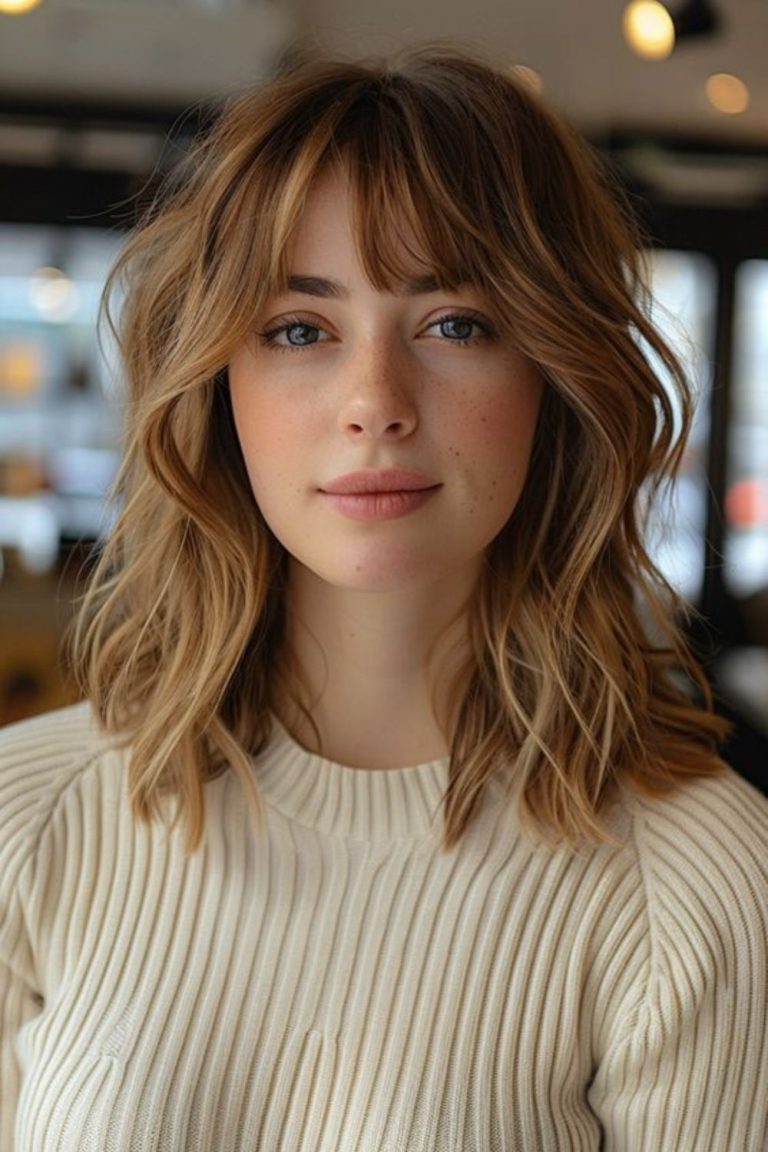 27 Best Lob Haircut with Bangs - Stylish Hair Ideas