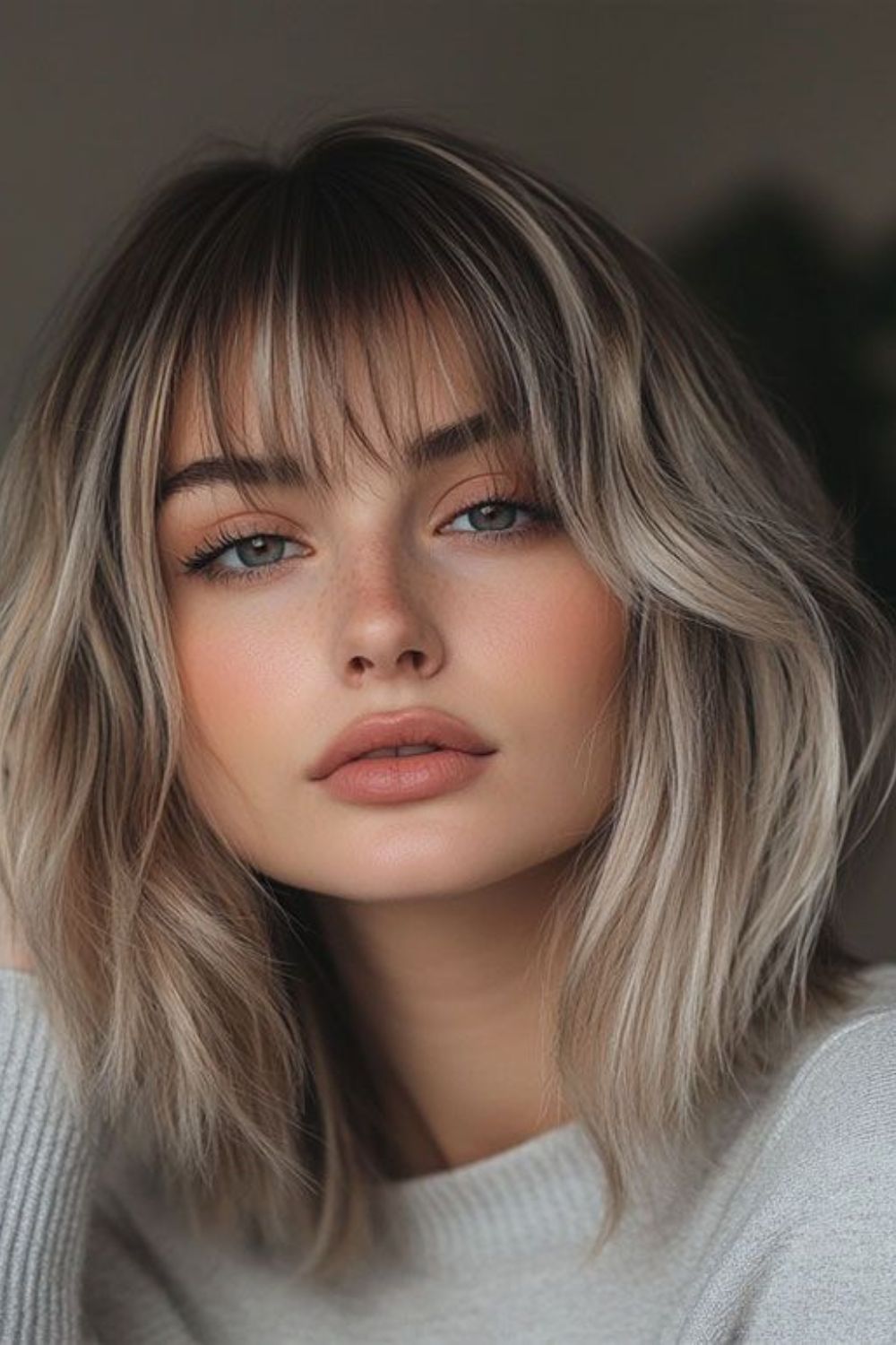 27 Best Lob Haircut with Bangs - Stylish Hair Ideas