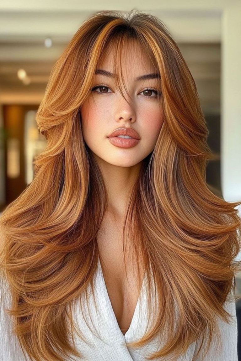 29 Long Layers with Curtain Bangs - Stylish Hair Ideas