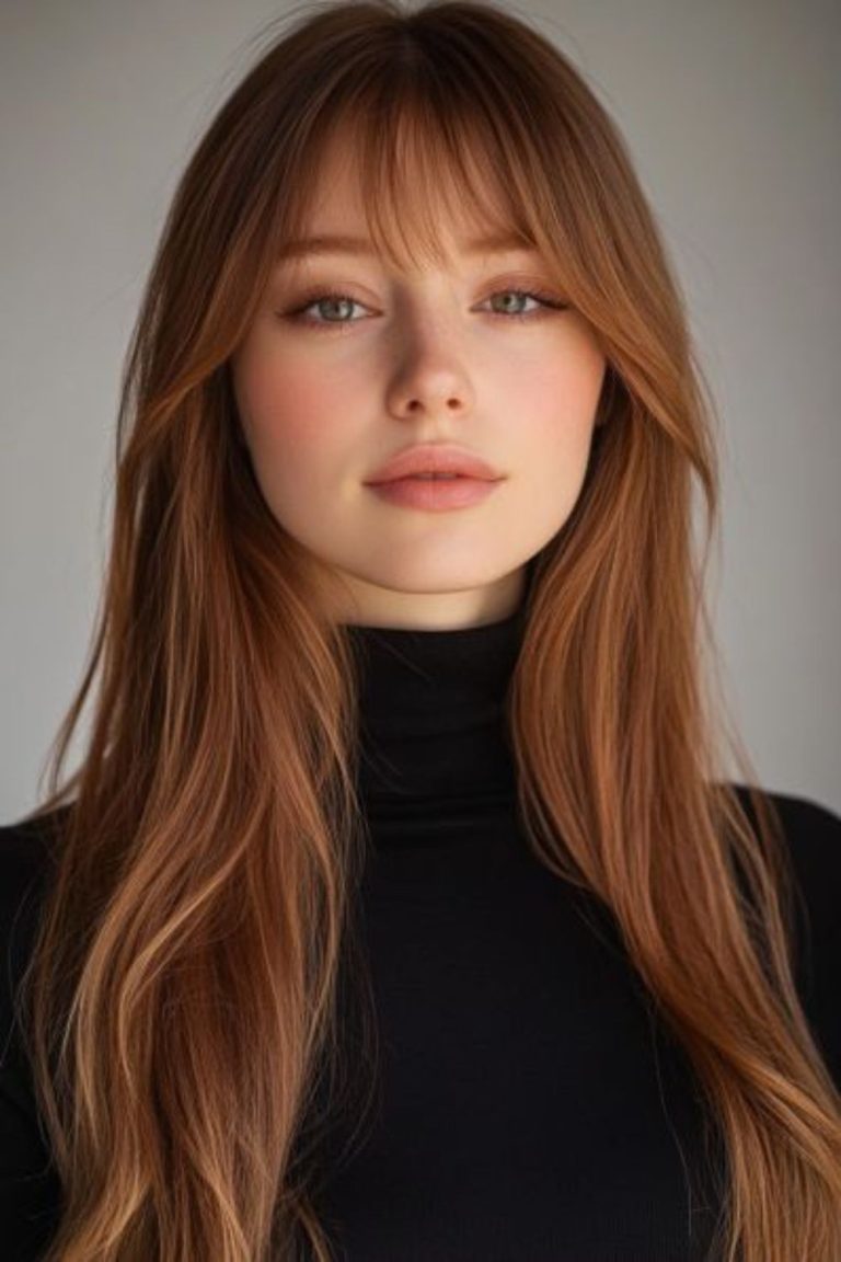 29 Long Layers with Curtain Bangs - Stylish Hair Ideas
