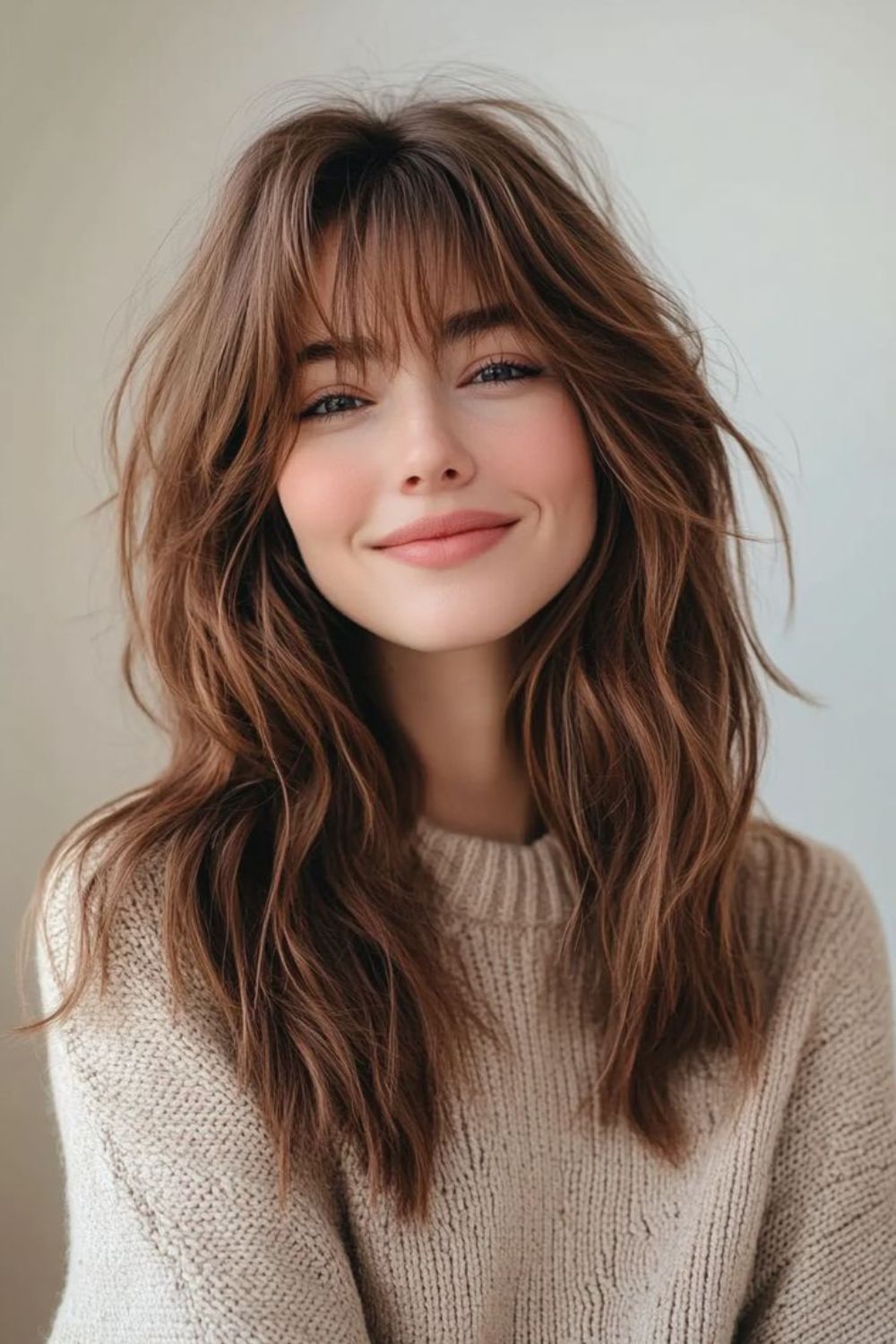 29 Long Layers with Curtain Bangs - Stylish Hair Ideas