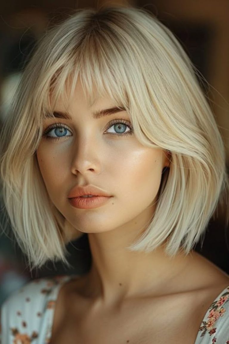 27 Blonde Bob with Fringe Hairstyles - Stylish Hair Ideas