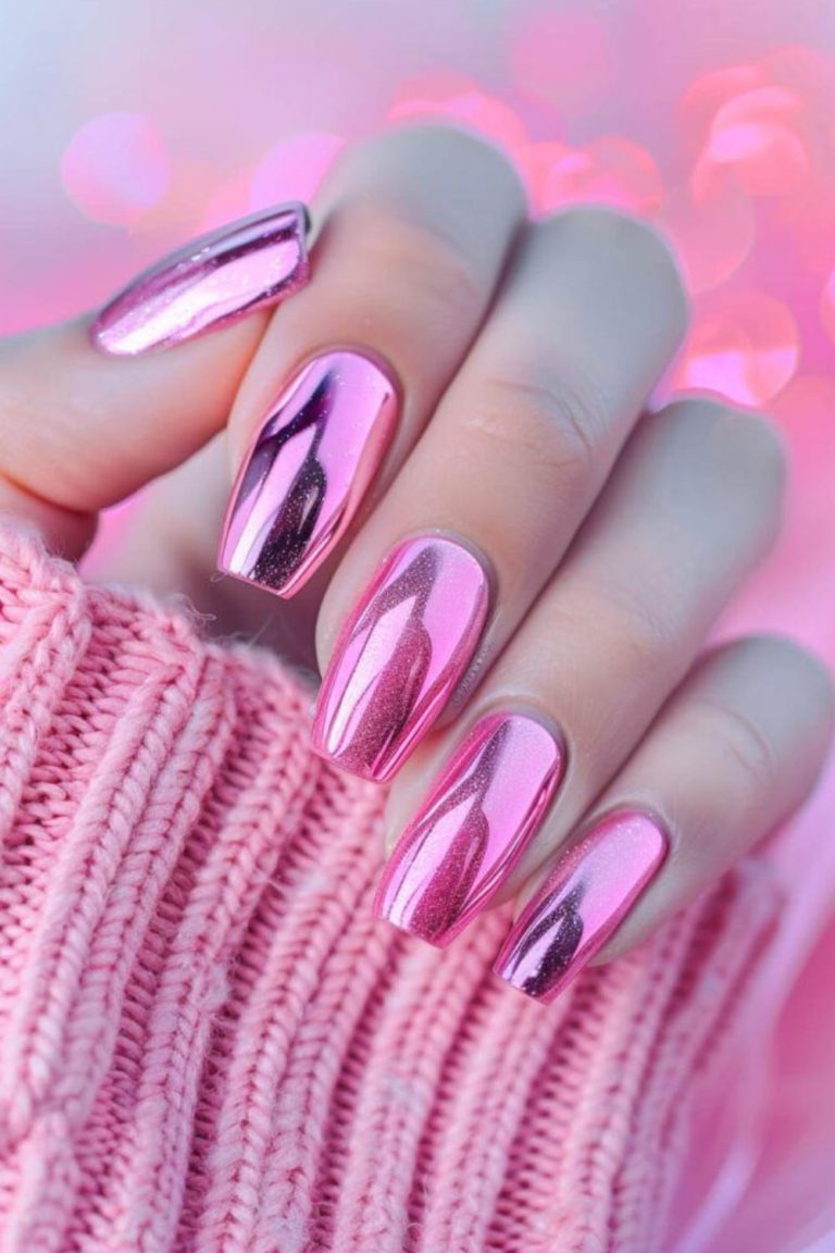 29 Creative Pink Chrome Nails Designs - Stylish Hair Ideas