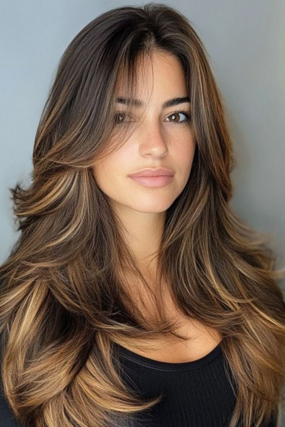 29 Long Layers with Curtain Bangs - Stylish Hair Ideas