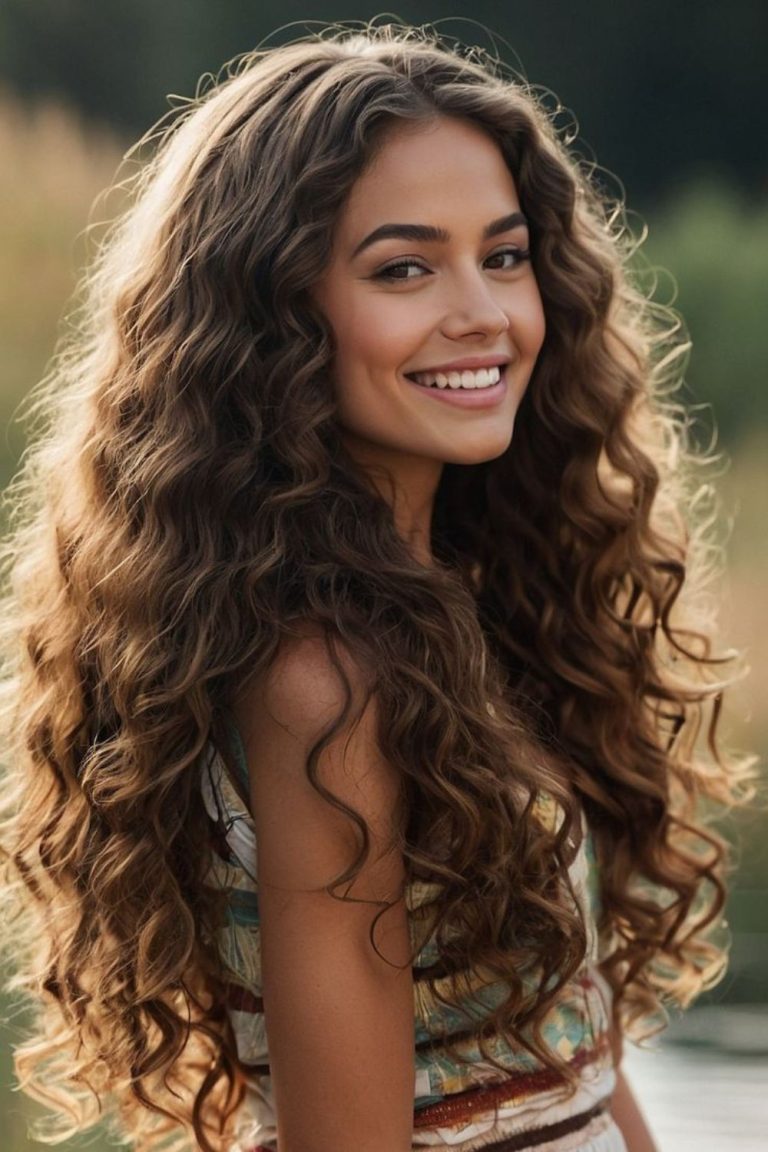 28 Beautiful Middle Part Curly Hair Ideas - Stylish Hair Ideas