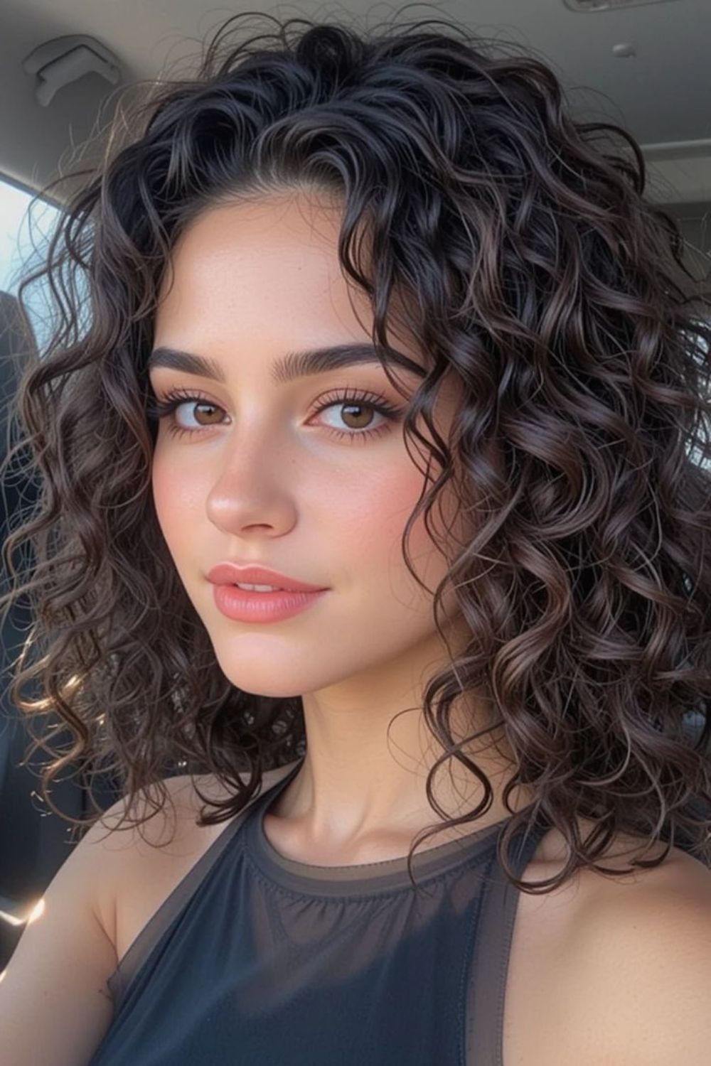 28 Beautiful Middle Part Curly Hair Ideas - Stylish Hair Ideas