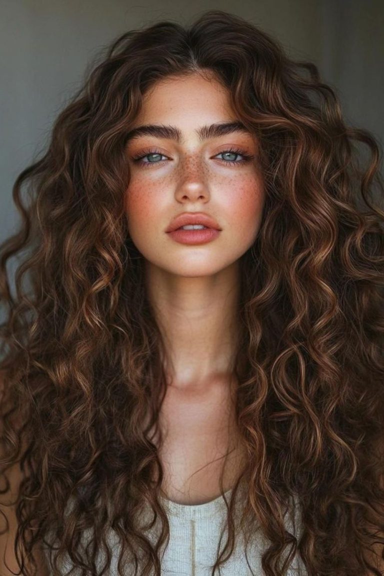 28 Beautiful Middle Part Curly Hair Ideas - Stylish Hair Ideas