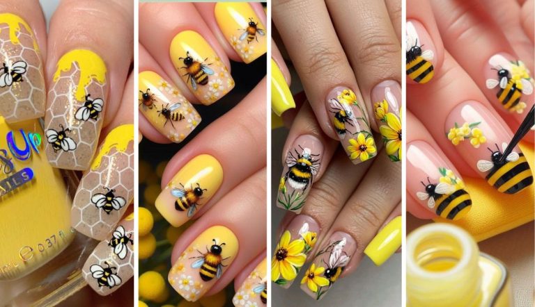32 Stunning Bumblebee Nails - Stylish Hair Ideas