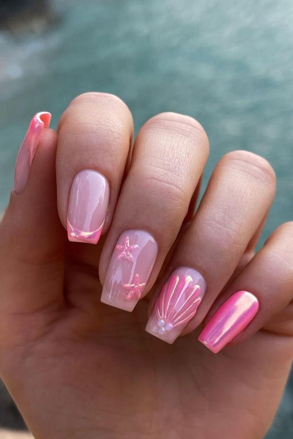 30 Beautiful Peach Coral Nails to Try - Stylish Hair Ideas