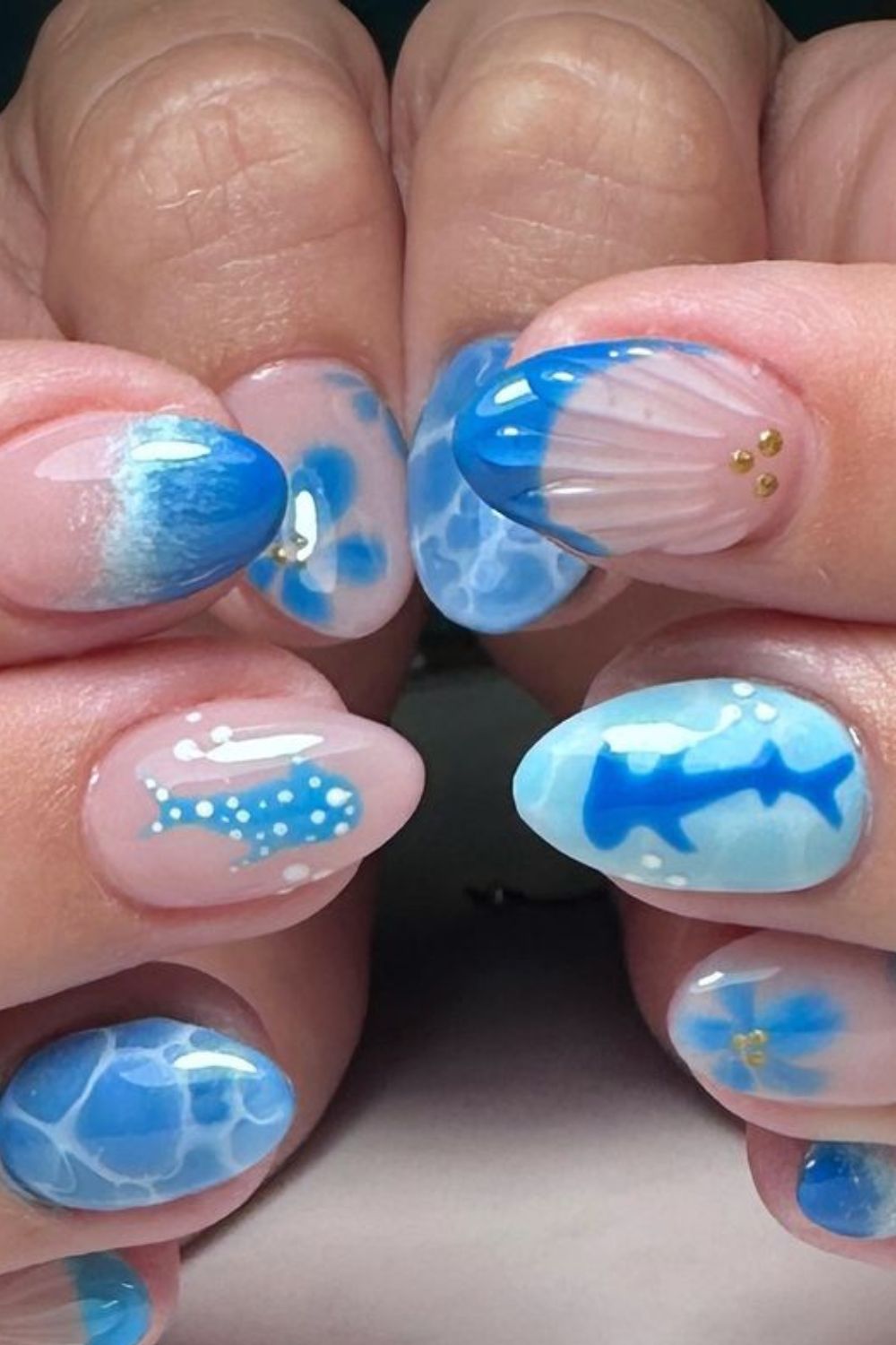 33 Stunning Whale Shark Nails - Stylish Hair Ideas
