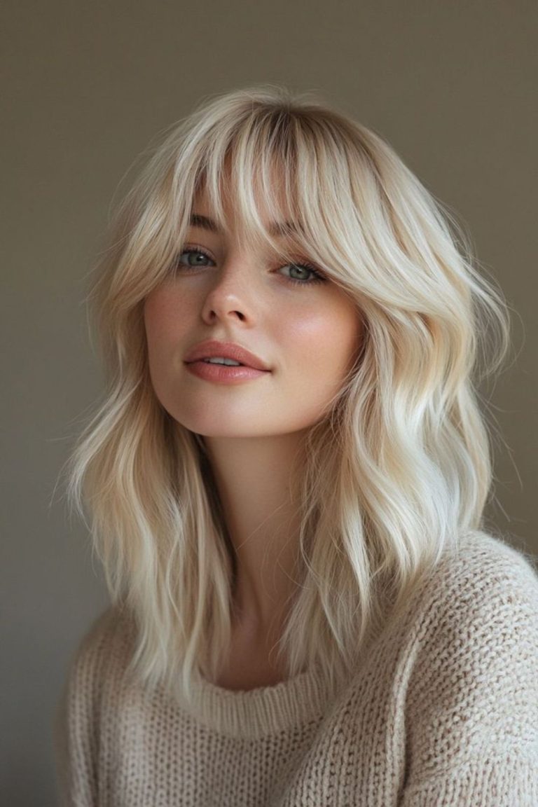 29 Gorgeous Lob with Curtain Bangs Hairstyles - Stylish Hair Ideas