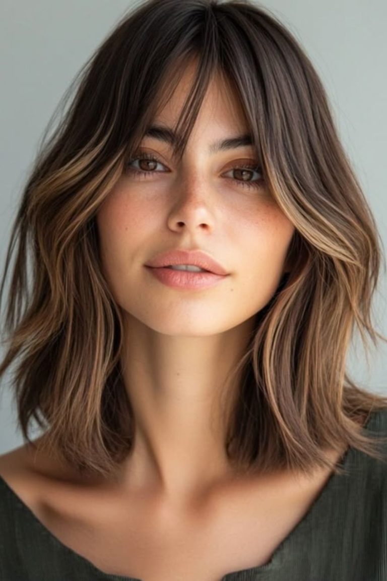29 Gorgeous Lob with Curtain Bangs Hairstyles - Stylish Hair Ideas