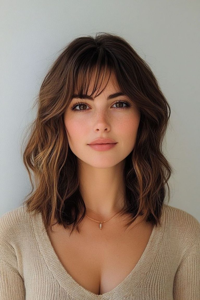 29 Gorgeous Lob with Curtain Bangs Hairstyles - Stylish Hair Ideas