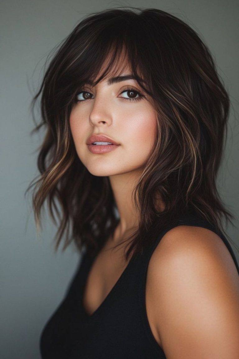 29 Gorgeous Lob with Curtain Bangs Hairstyles - Stylish Hair Ideas