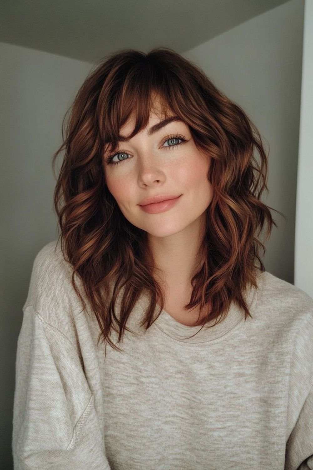 29 Gorgeous Lob with Curtain Bangs Hairstyles - Stylish Hair Ideas