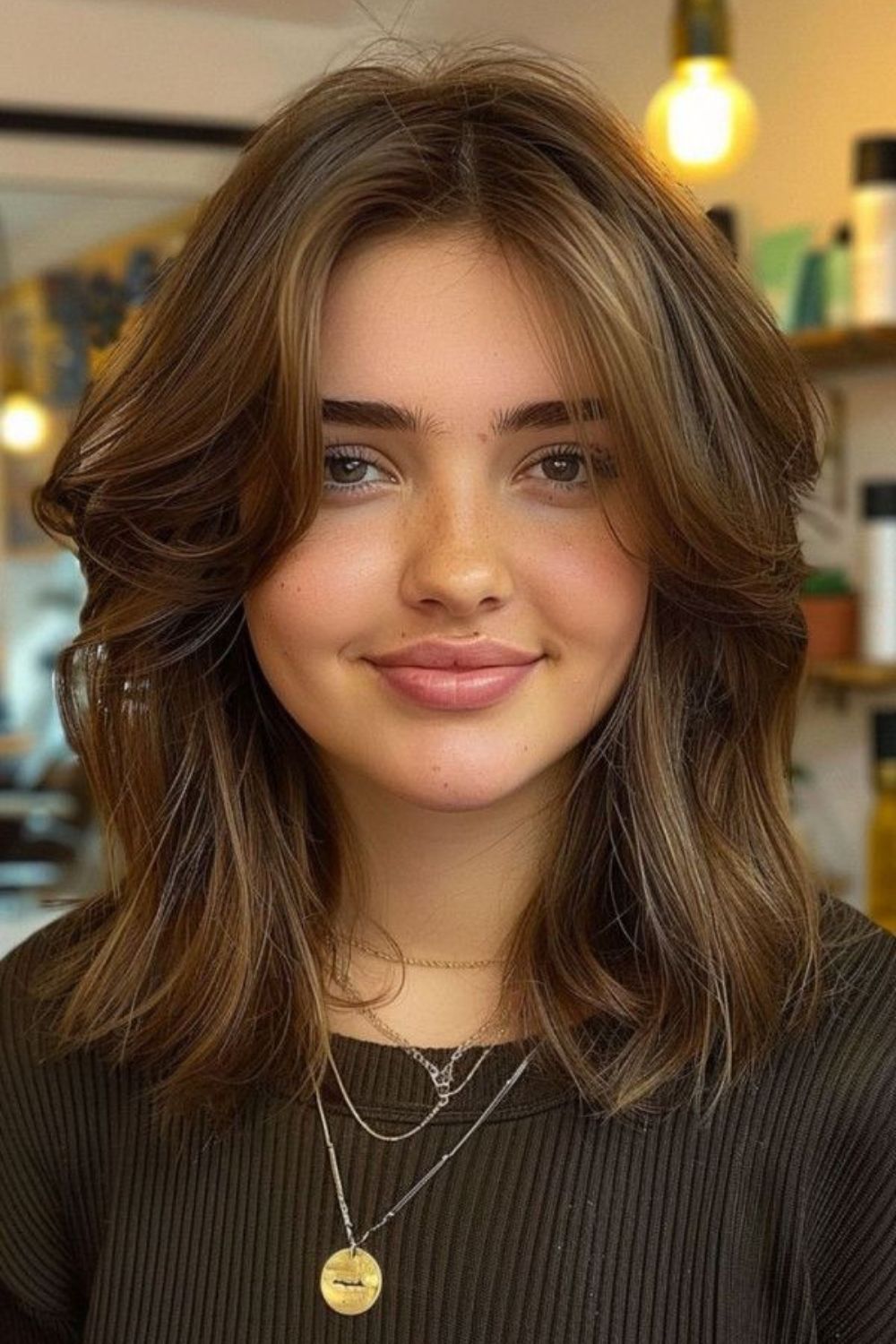 33 Stunning Curtain Bangs for Round Face - Stylish Hair Ideas