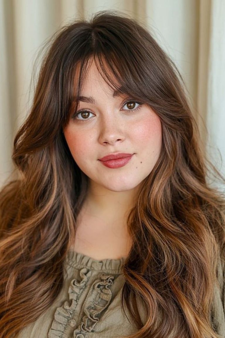 33 Stunning Curtain Bangs for Round Face - Stylish Hair Ideas