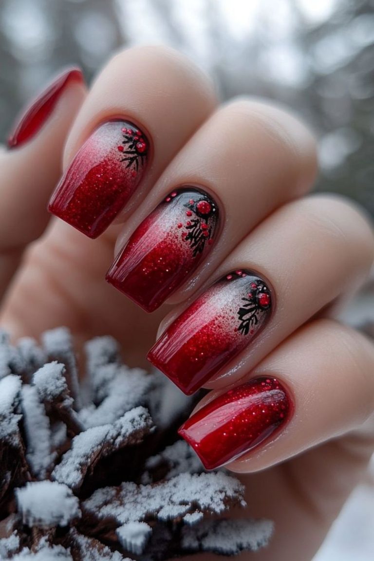 33 Cutest December Nails Christmas - Stylish Hair Ideas