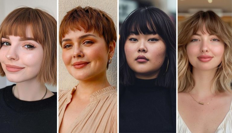 34 Baby Bangs Round Face Styles - Stylish Hair Ideas